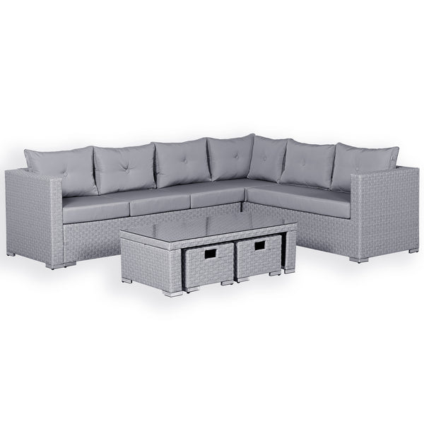 Carlow Range Large Lhf or Rhf Corner Sofa Set with Coffee Table in Grey ...