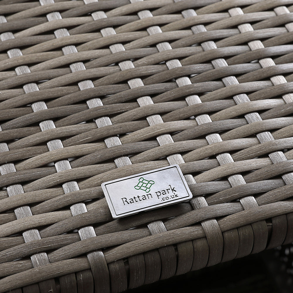 Cambridge Modular Corner with Fire Pit Table in Stone Browne Grey Weave ...